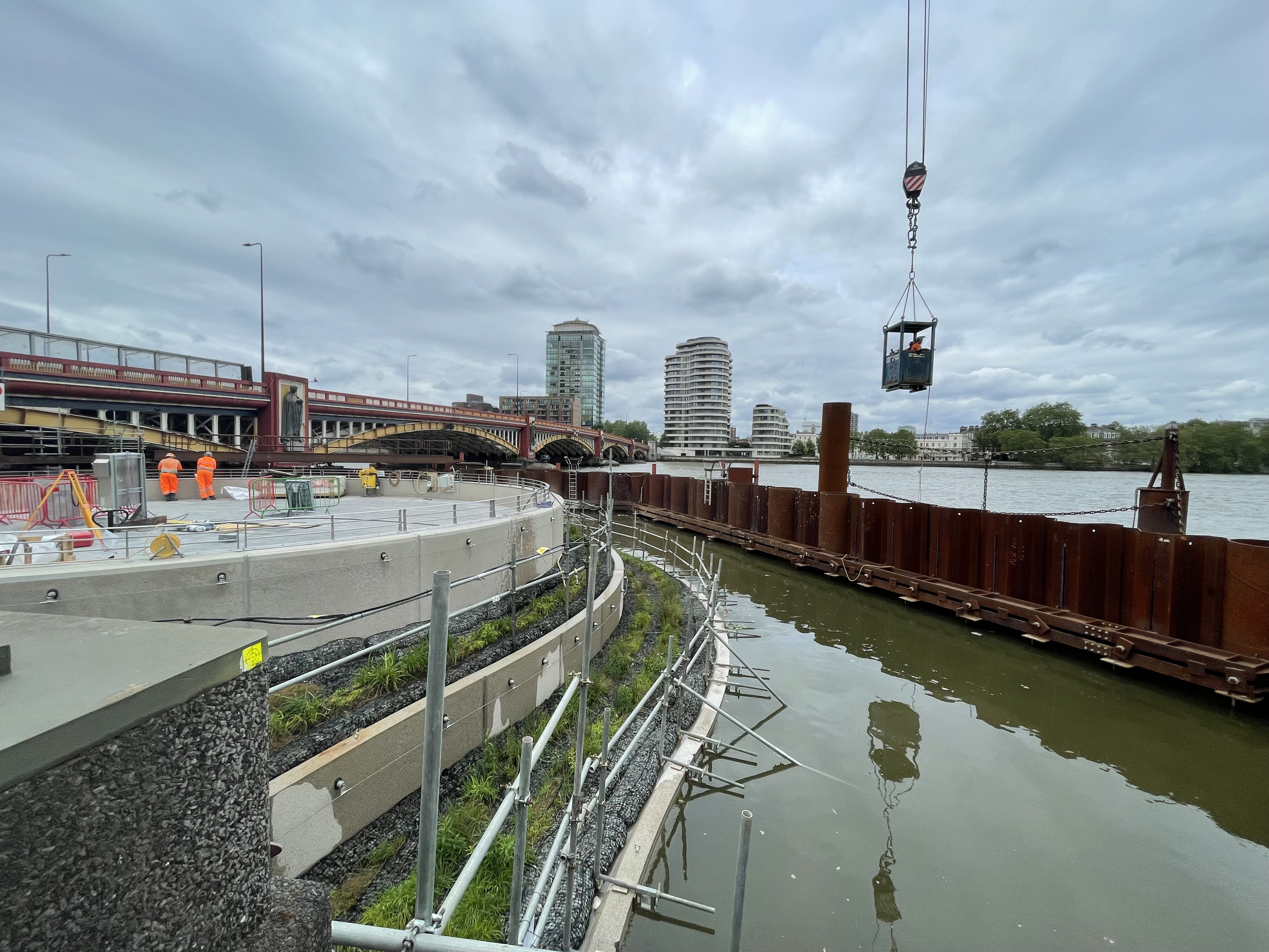 Tideway | More cofferdams begin to be removed from super sewer sites